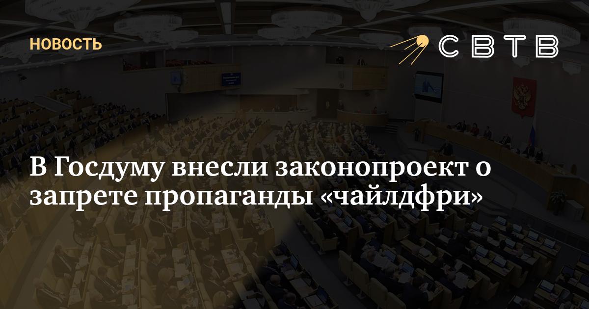 В Госдуму внесли законопроект о запрете пропаганды «чайлдфри