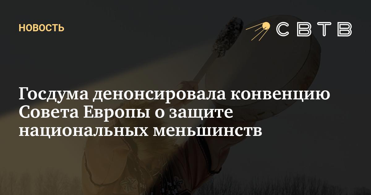 Госдума денонсировала конвенцию Совета Европы о защите национальных